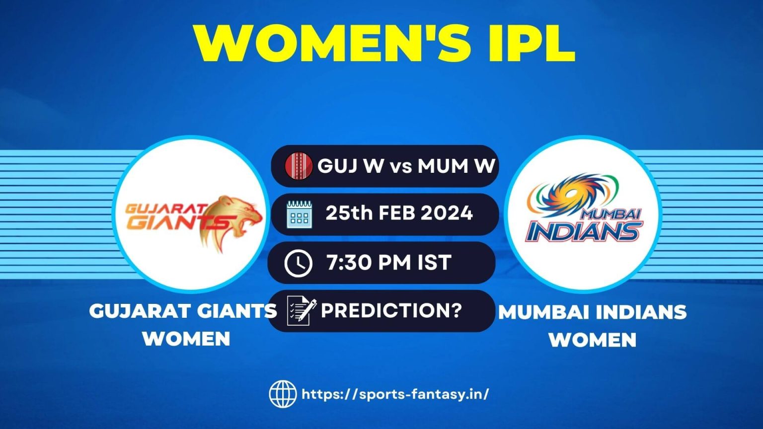 GUJ W vs MUM W Dream11 Prediction, Player Stats, Pitch Report, Head-to ... GUJ W vs MUM W Dream11 Prediction, Player Stats, Pitch Report, Head-to ...
